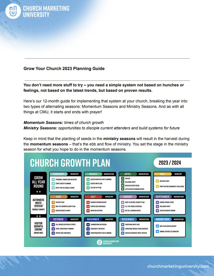 Grow Your Church 2023 Guide - Church Fuel
